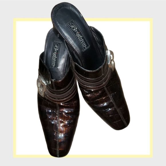 Brighton | Shoes | Vintage Brighton Tudormaroonbronzefaux Alligator ...